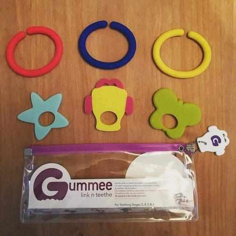 Gummee Link and Teethe - Silicone Teething Toy Links For Baby - Love ...