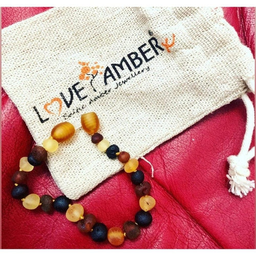 Child Shingle Raw Mixed Genuine Baltic Amber Beads Anklet Bracelet ...